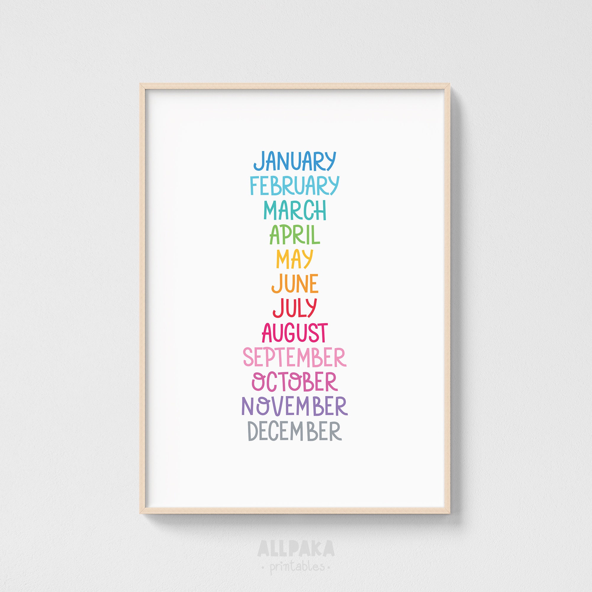 Set of Educational Posters, Nursery Set of 6 Prints, Kids' Wall Art ...