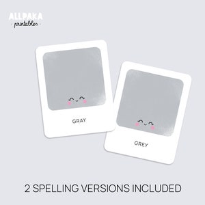 Color Cards, Montessori Flashcards, Pre-school Cards, Educational Cards ...