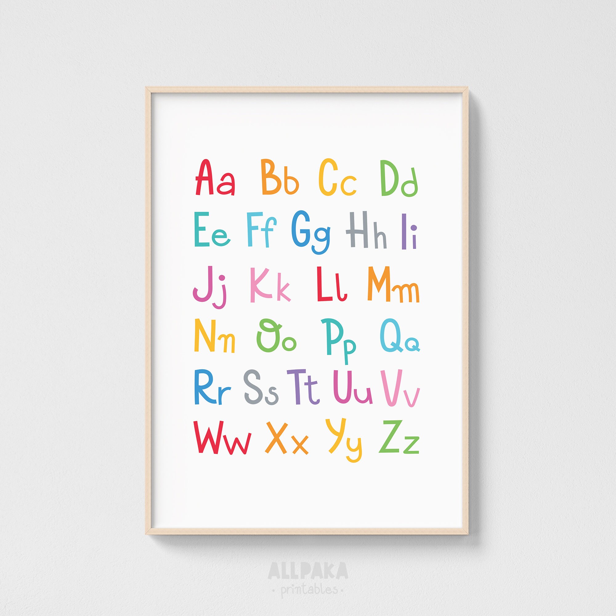 Set of Educational Posters, Nursery Set of 6 Prints, Kids' Wall Art ...
