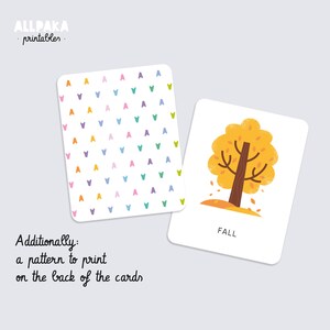 Seasons Cards, Montessori Flashcards, Pre-school Cards, Educational ...