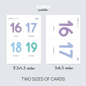 Montessori Number Flashcards 0-20, Educational Cards (digital Download ...
