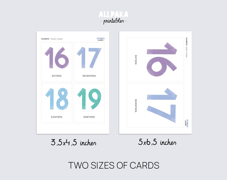 Montessori Number Flashcards 0-20, Educational Cards (digital Download ...