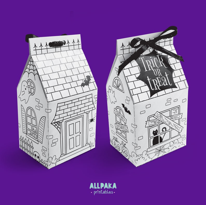 Paper House, Halloween Treat Box, Printable Activity Sheets, Creative ...