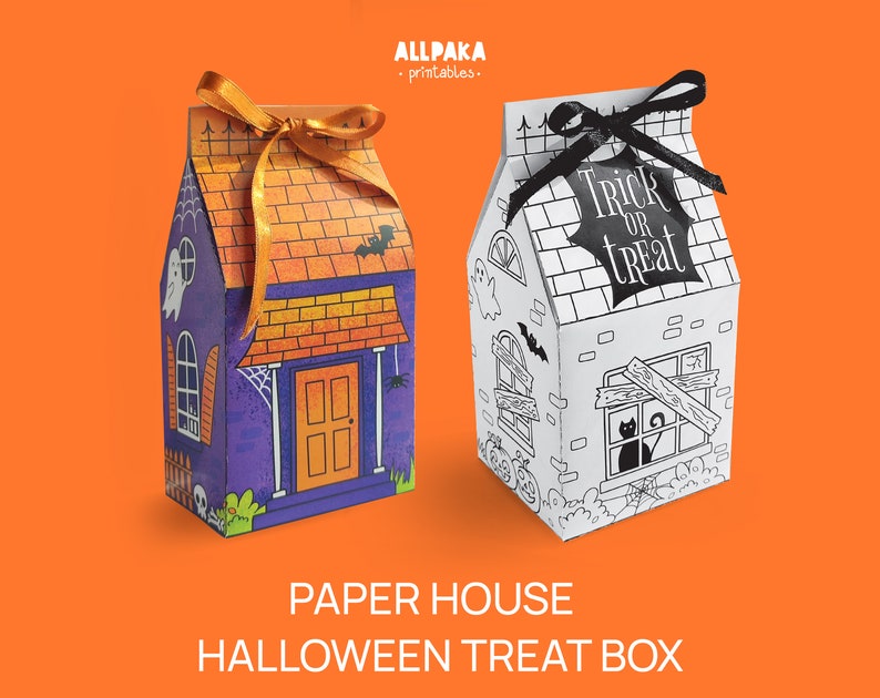 Paper House, Halloween Treat Box, Printable Activity Sheets, Creative ...