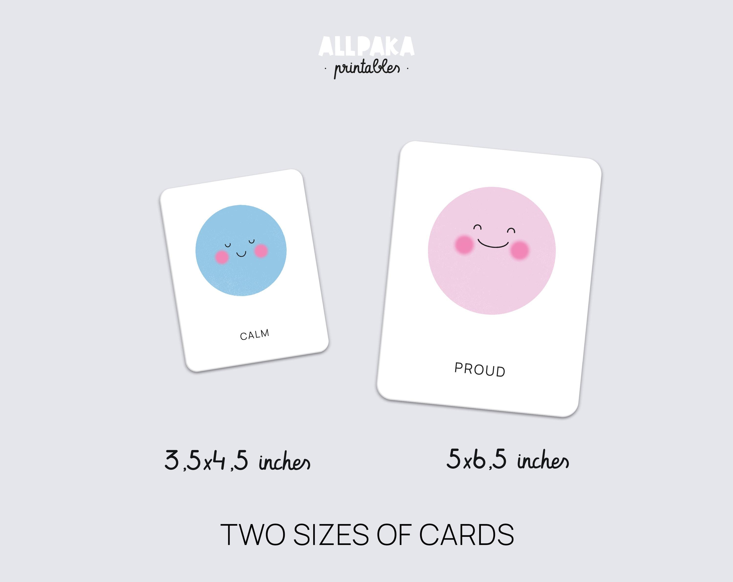 Emotions Cards, Montessori Flashcards, Pre-school Cards, Educational ...