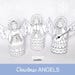 Christmas Angels Coloring Paper Craft Printable – Cute Holiday Angel ...