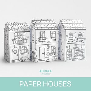 Paper Houses, Printable Activity Sheets, Creative Art Activity for Kids ...