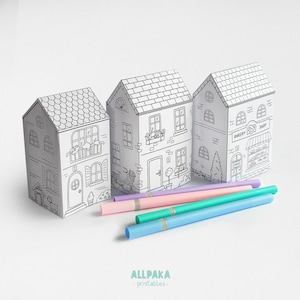 Paper Houses, Printable Activity Sheets, Creative Art Activity for Kids ...