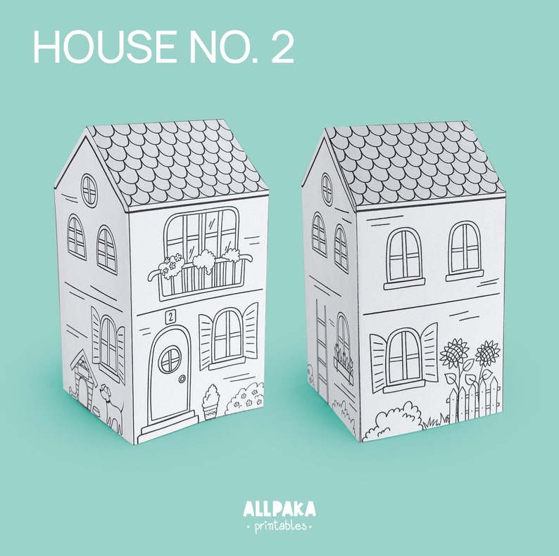 Paper Houses, Printable Activity Sheets, Creative Art Activity for Kids ...