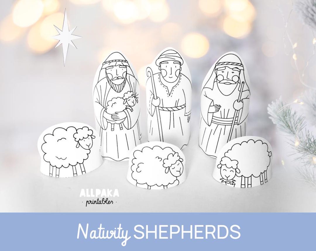 Christmas Nativity Shepherds Printable Paper Crafts for Kids to ...