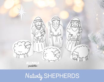 Christmas Nativity Shepherds Printable Paper Crafts for Kids to ...