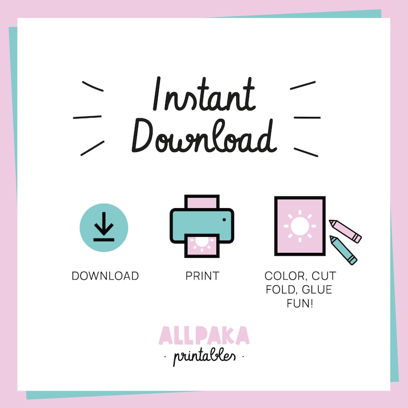 Easter Egg Folding Surprise Card, Printable Activity Sheets for Kids ...