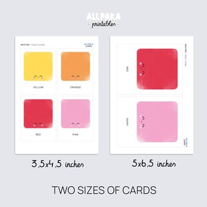 Color Cards, Montessori Flashcards, Pre-school Cards, Educational Cards ...