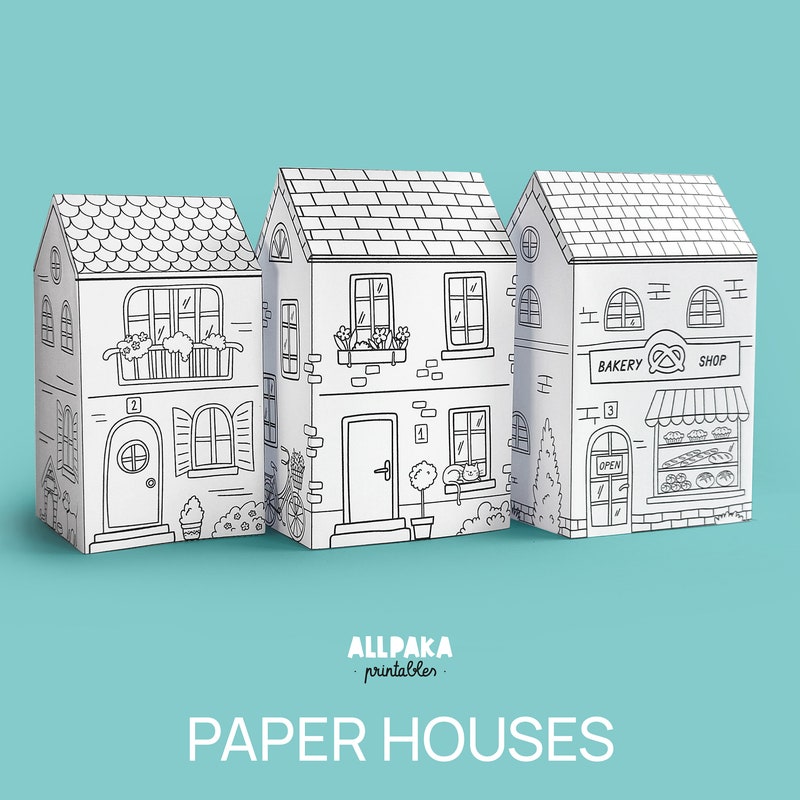 Paper House Printable - Etsy
