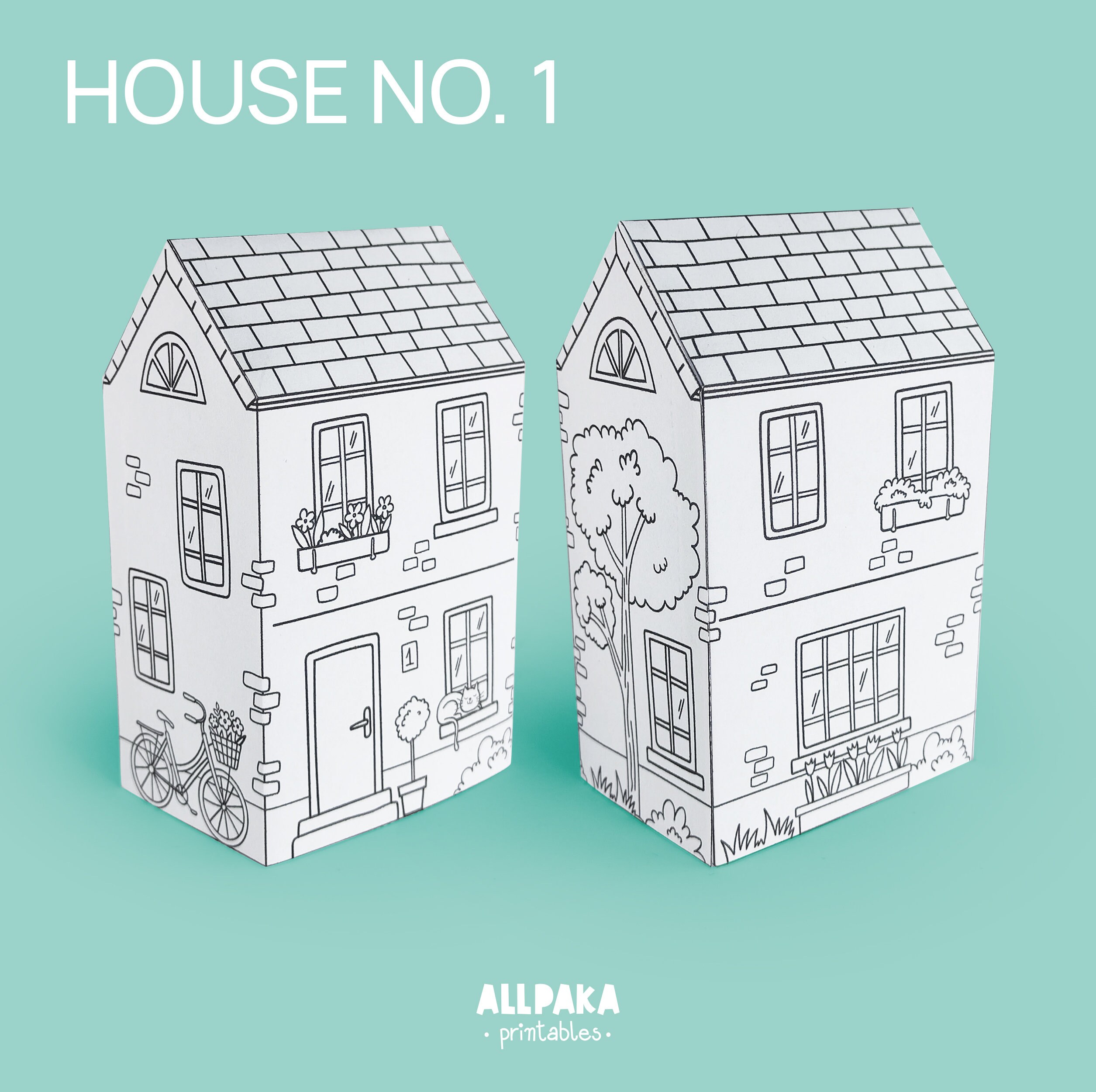 Paper Houses Printable Activity Sheets Creative Art Activity - Etsy Canada