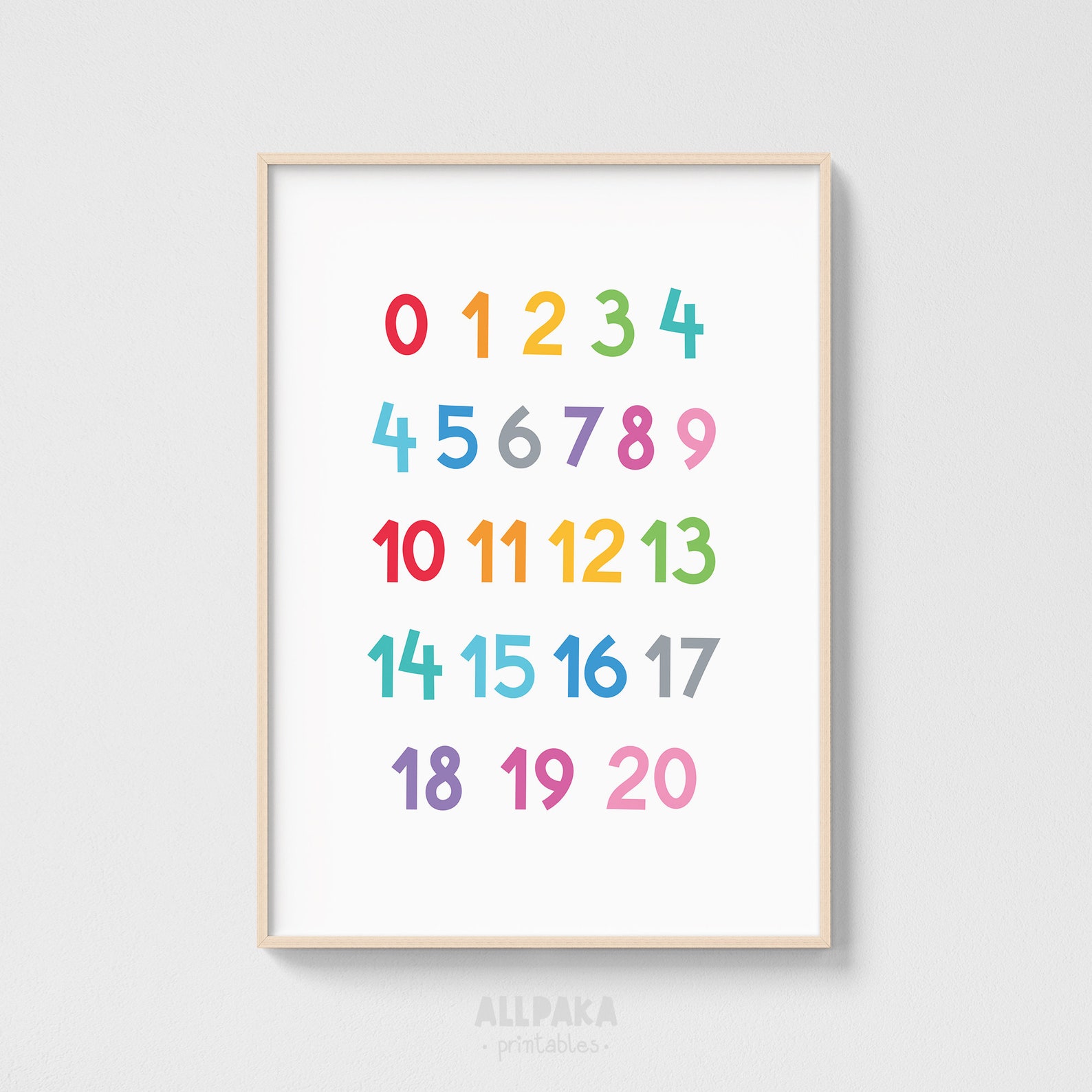 Set of Educational Posters, Nursery Set of 6 Prints, Kids' Wall Art ...