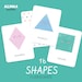 16 Shapes Cards, Montessori Flashcards, Pre-school Cards, Educational ...