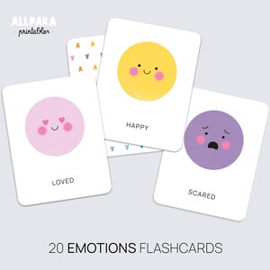 Montessori Emotions Flashcards, Preschool Educational Resource (INSTANT ...