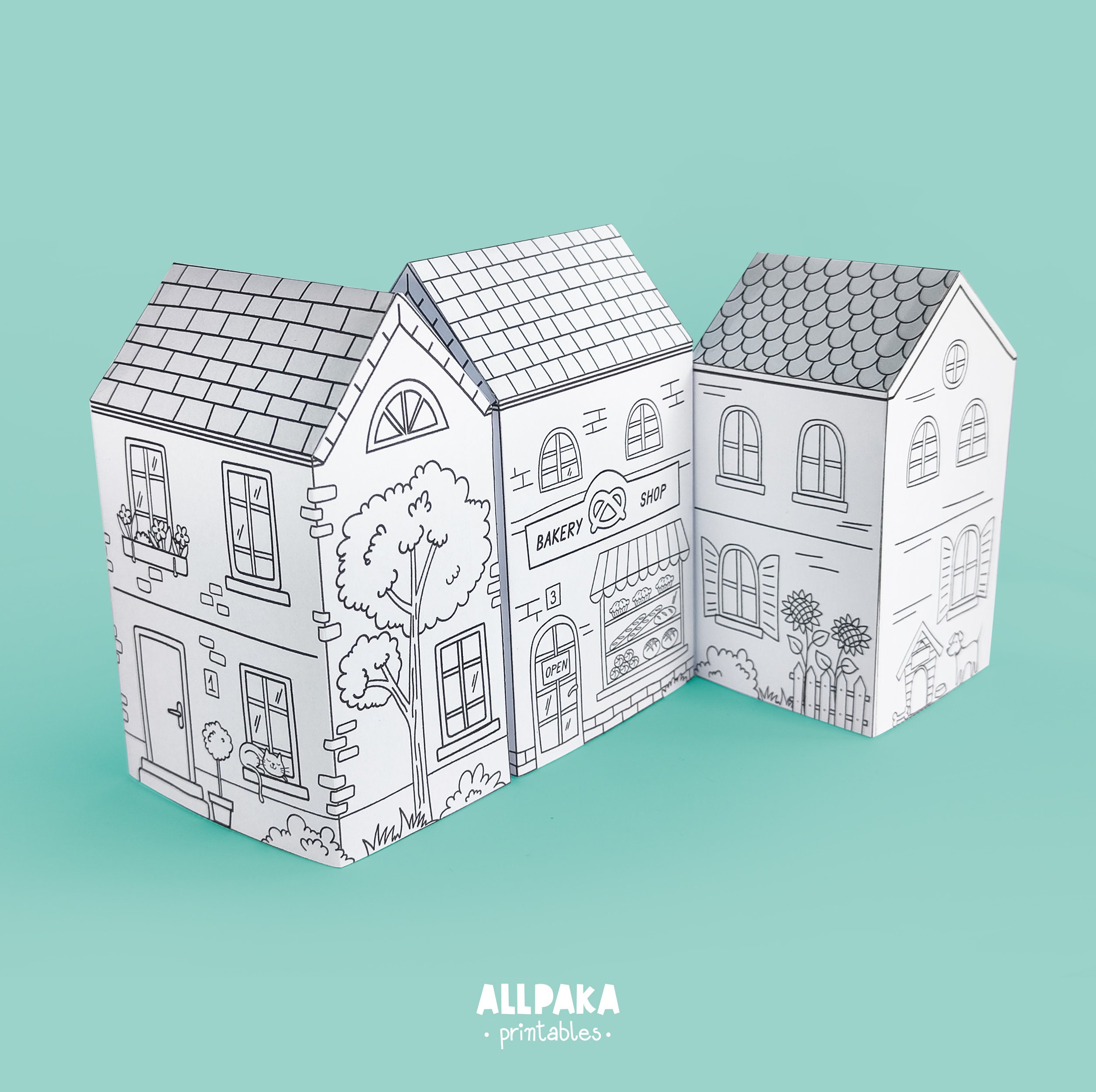 Paper Houses Printable Activity Sheets Creative Art Activity - Etsy Canada