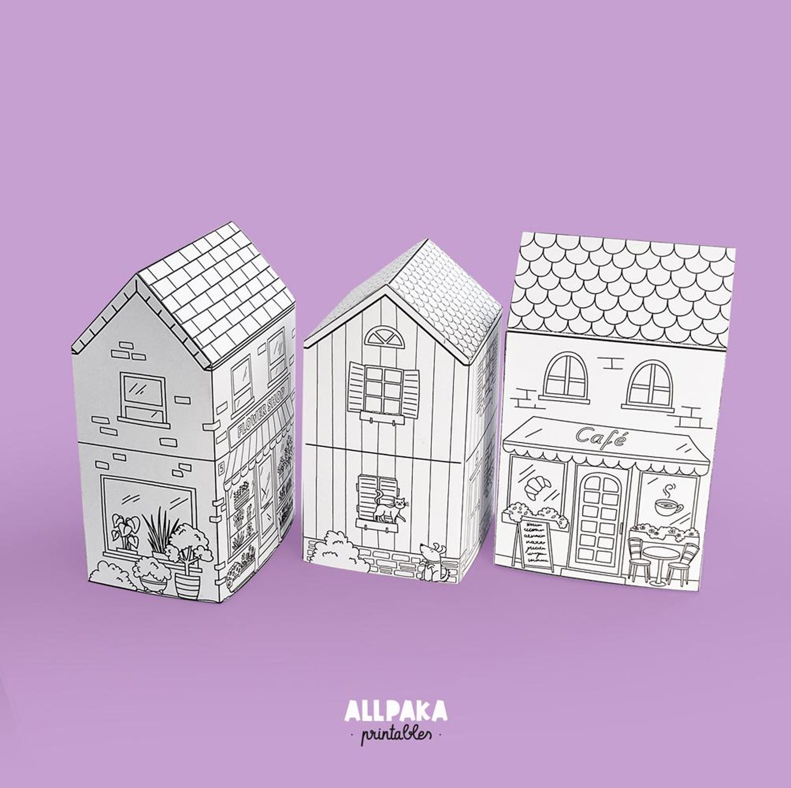 Paper Houses, Printable Activity Sheets, Creative Art Activity for Kids ...