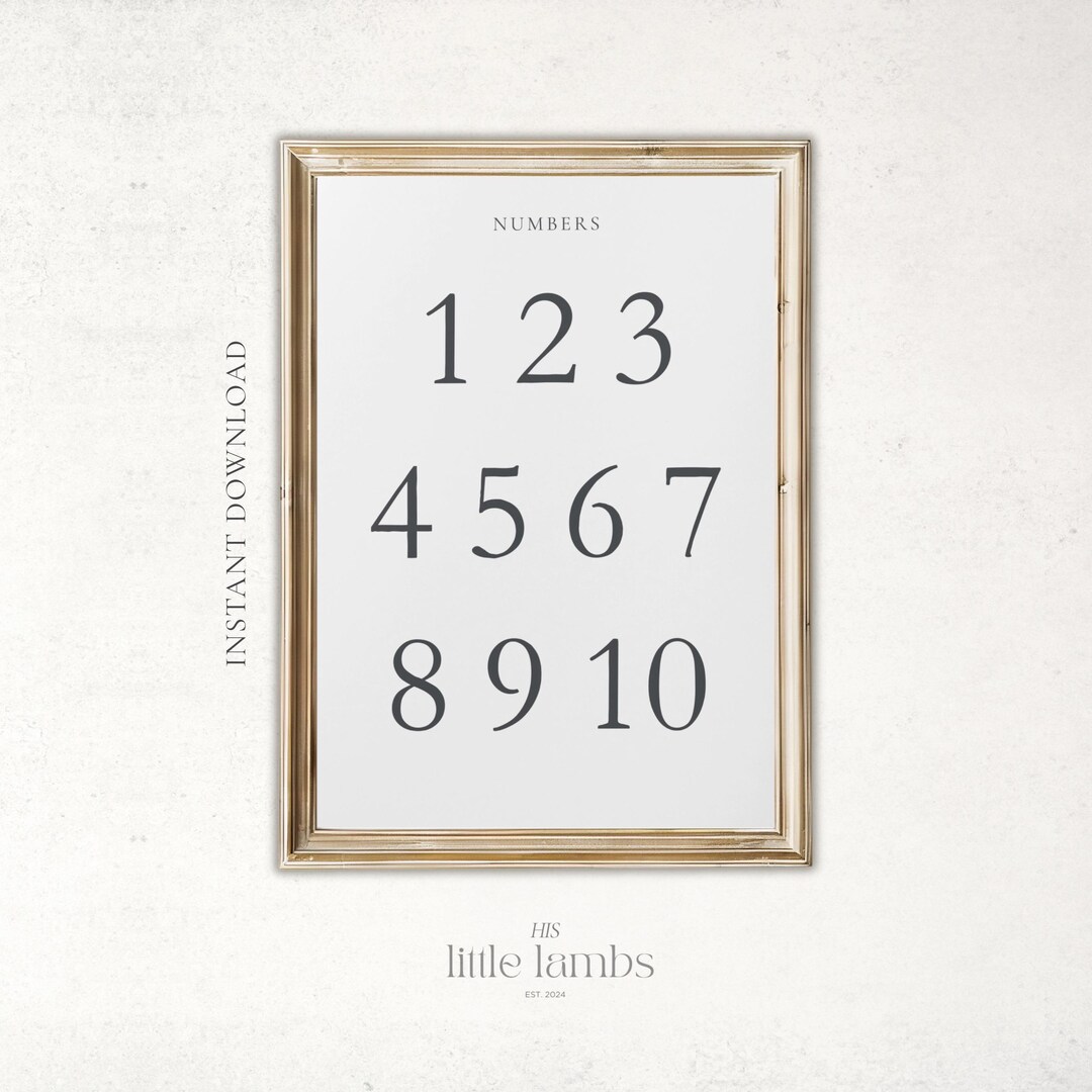 Numbers Print | Numbers Poster | Numbers 1-10 | Nursery Prints ...