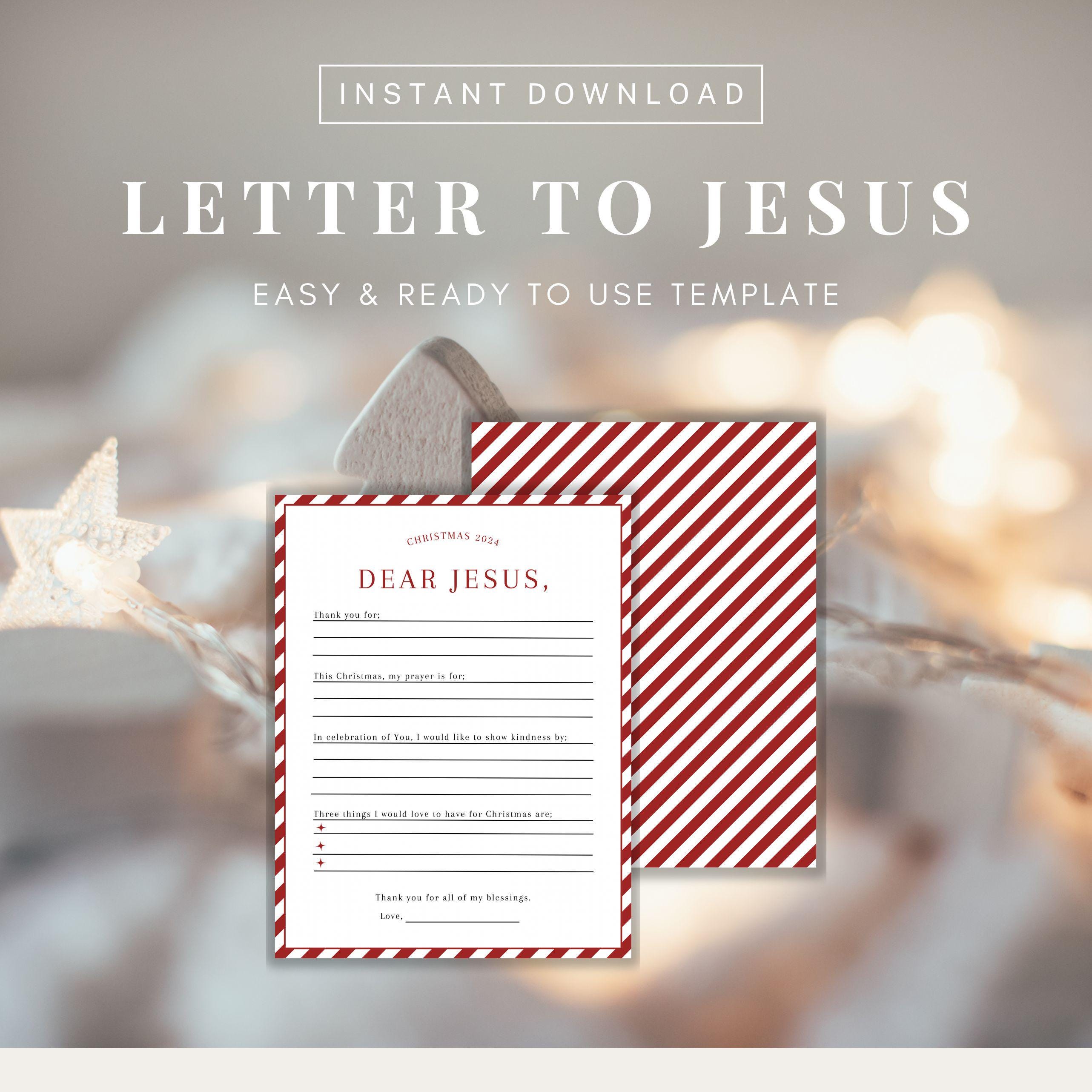 Christmas Letter to Jesus | Christmas Letter | Letter to Jesus ...