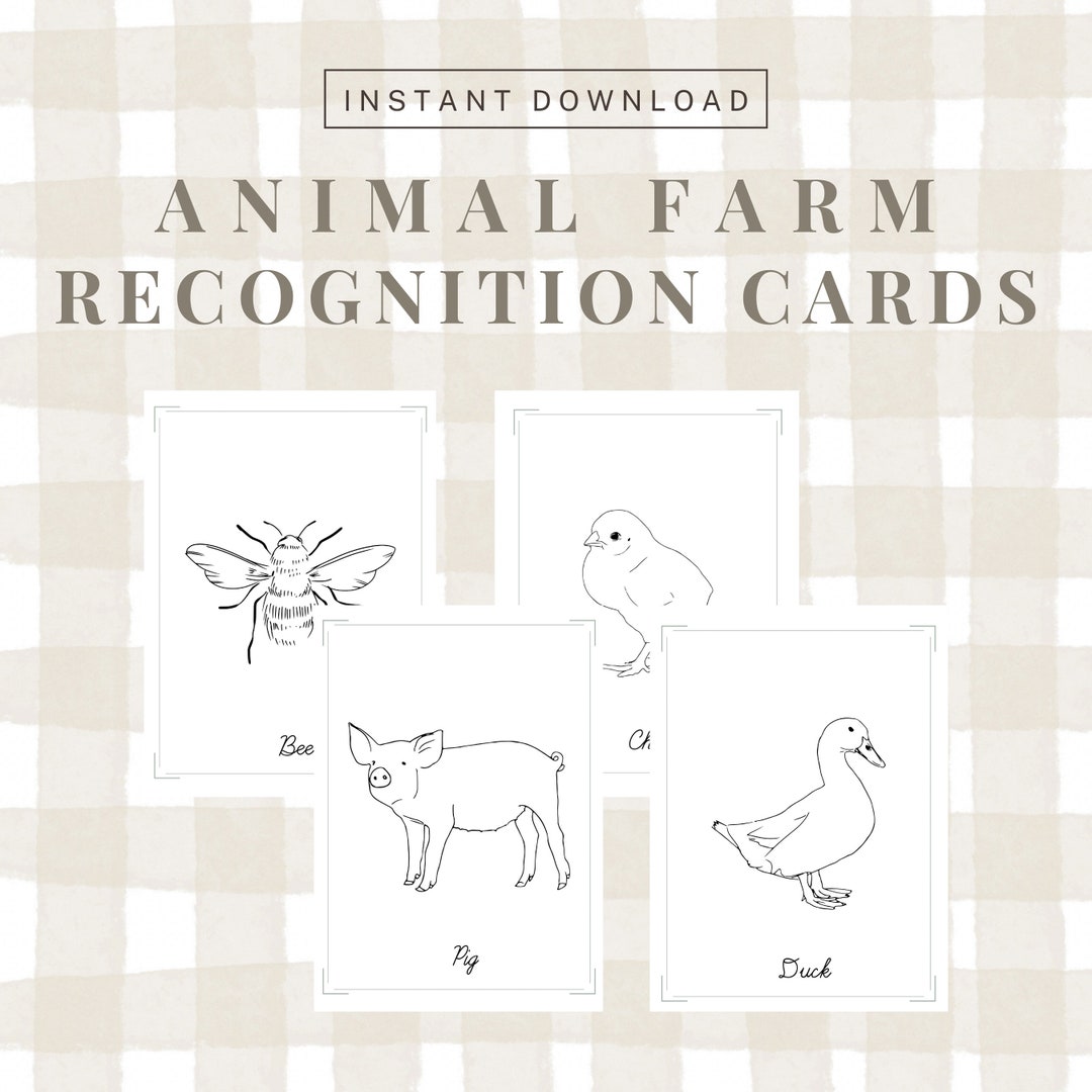 Animal Farm Flashcards Farm Animal Cards Farm Animal Learning ...