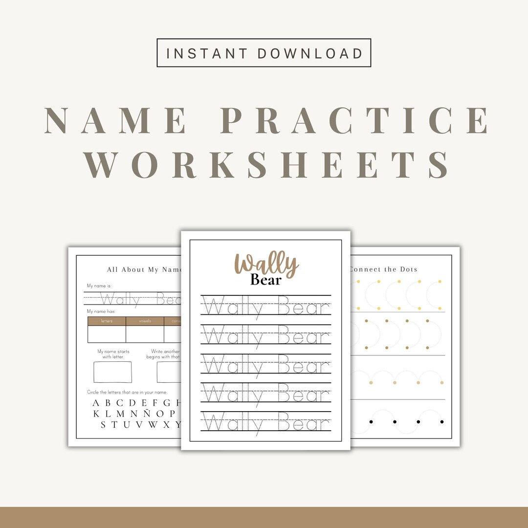 Personalized Name Practice Worksheets Morning Menu Name Practice Letter ...