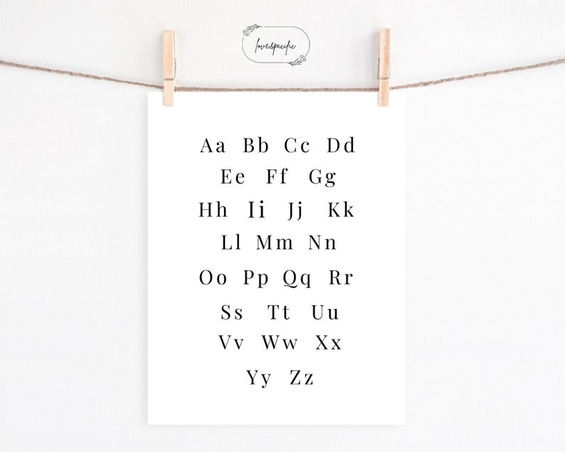 ABC Canvas Poster Alphabet Poster Abcs Poster Nursery Wall Art ...