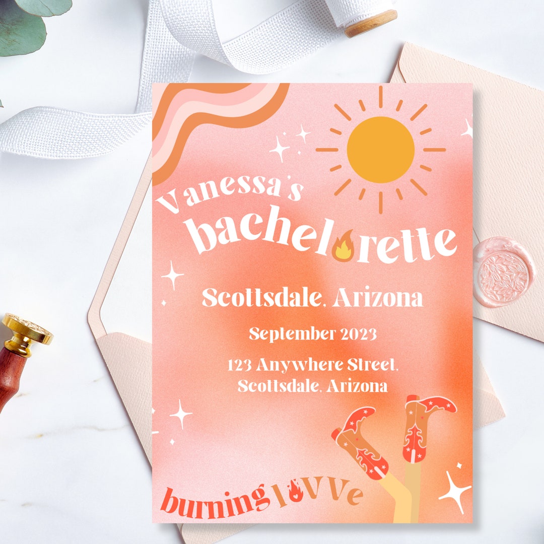 Printable Sunset BACHELORETTE, Disco Bachelorette Itinerary ...