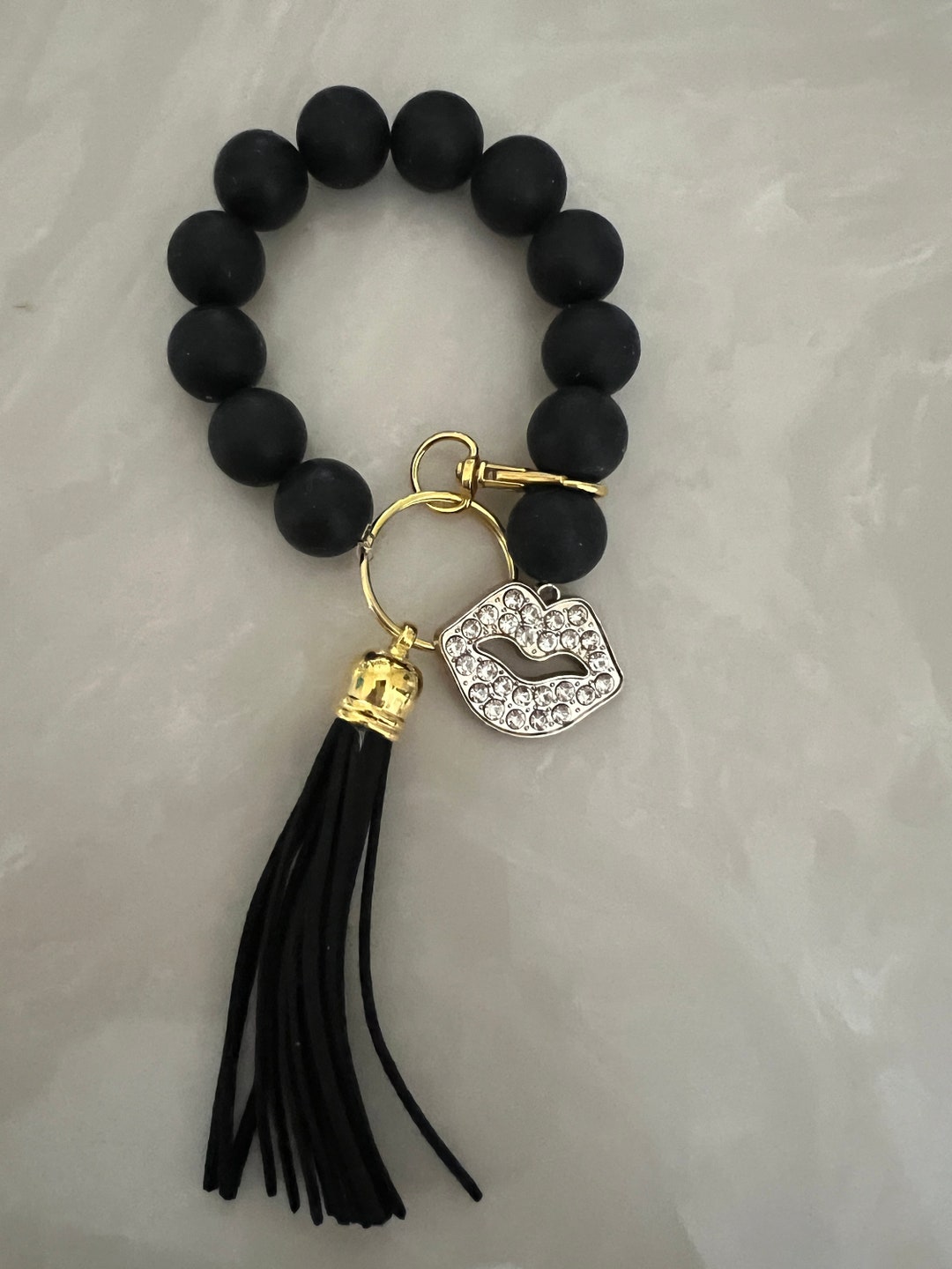 Kiss Lips Themed Keychain That Can Convert Into a Wristlet. Fun and ...