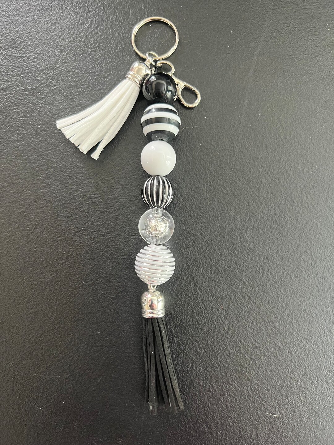 Large Beaded Keychain With Tassles and Lobster Clasp to Attach to a ...