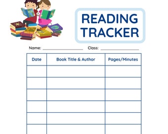 Reading Tracker Coloring Page - Etsy