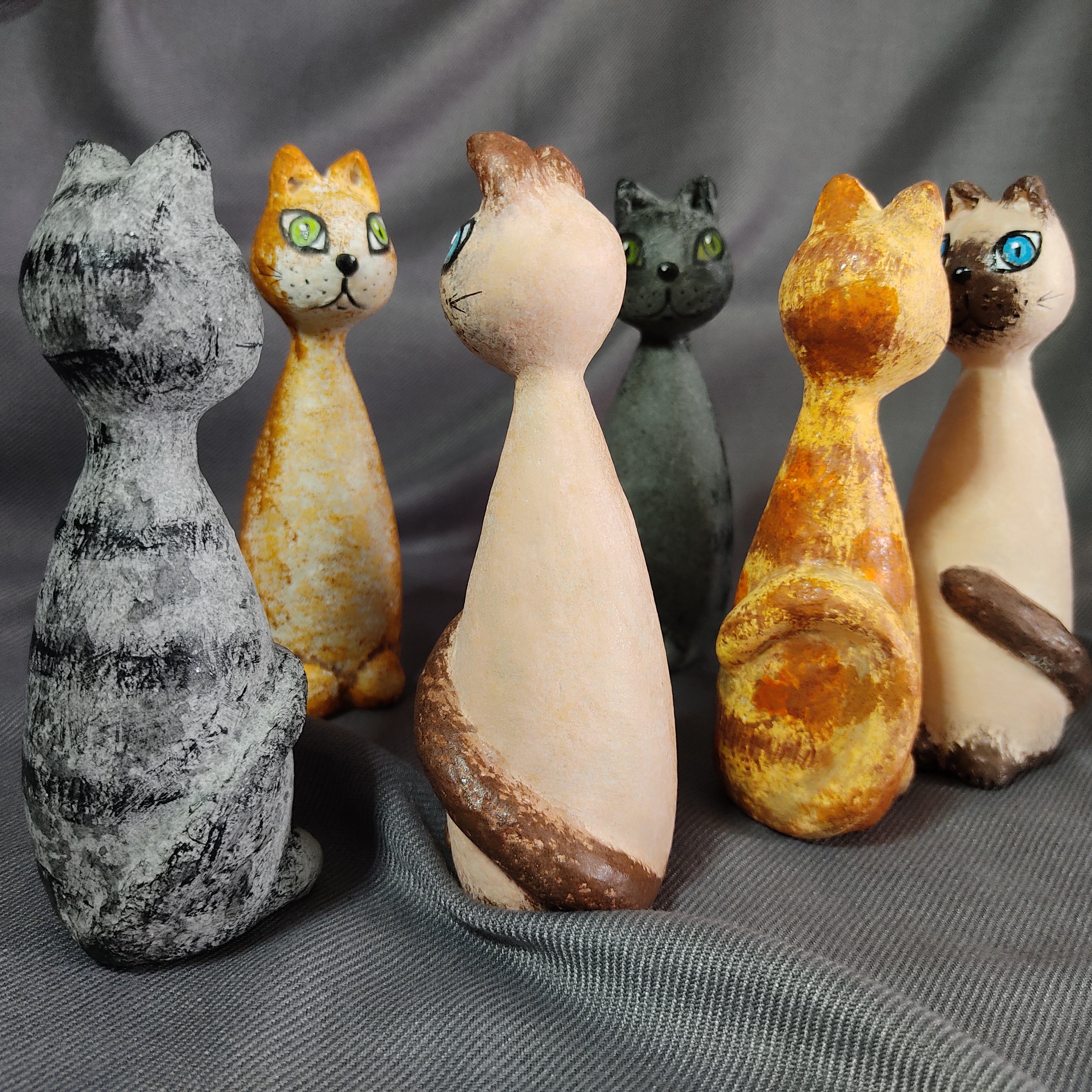 Enchanting Cat Papier Mache Art: Handcrafted With Love - Etsy