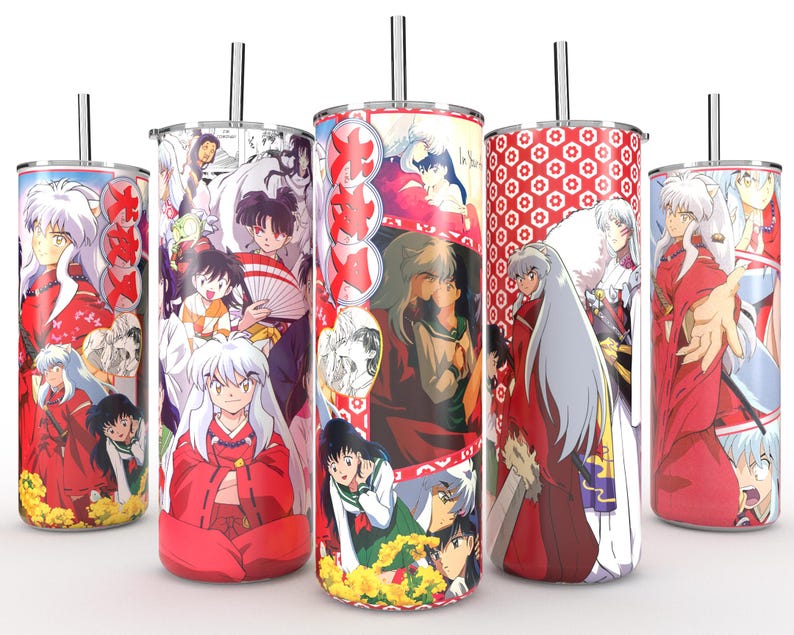 5 PNG, 20 Oz Skinny Tumbler, Anime Sublimation Design PNG, Manga Panel ...