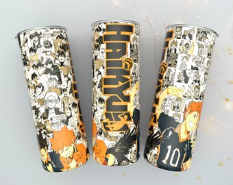 Straight 20 Oz Skinny Tumbler Anime Sublimation Design | Manga Panel ...