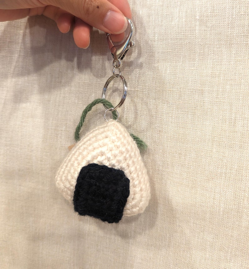 Sushi Keychain - Chubby Crochet Japanese Sushi & Onigiri Keychain ...