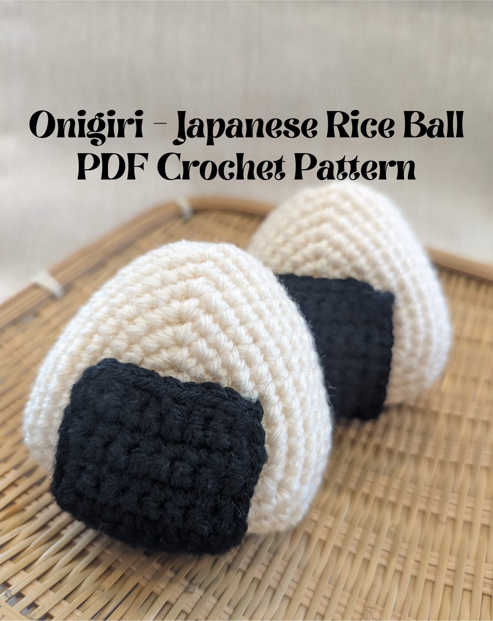 PDF: Chubby ONIGIRI Crochet Pattern - Japanese Rice Ball, Amigurumi - Etsy