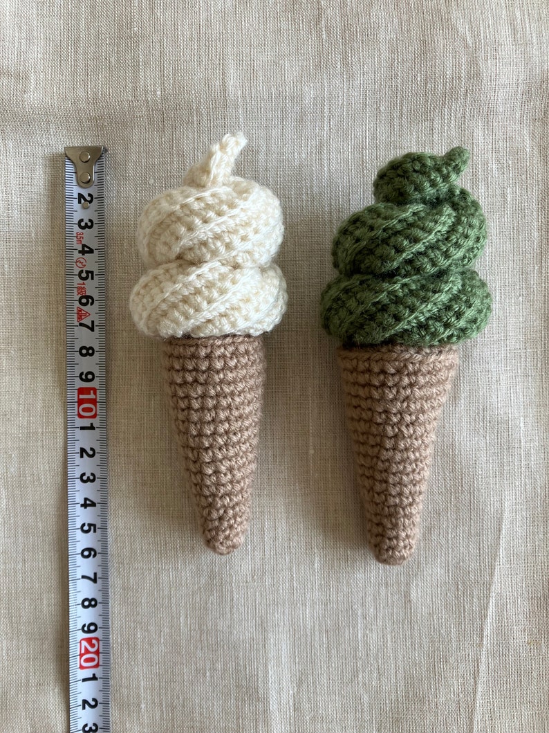 Crochet Ice Cream Vanilla, Matcha, and Mix - Etsy