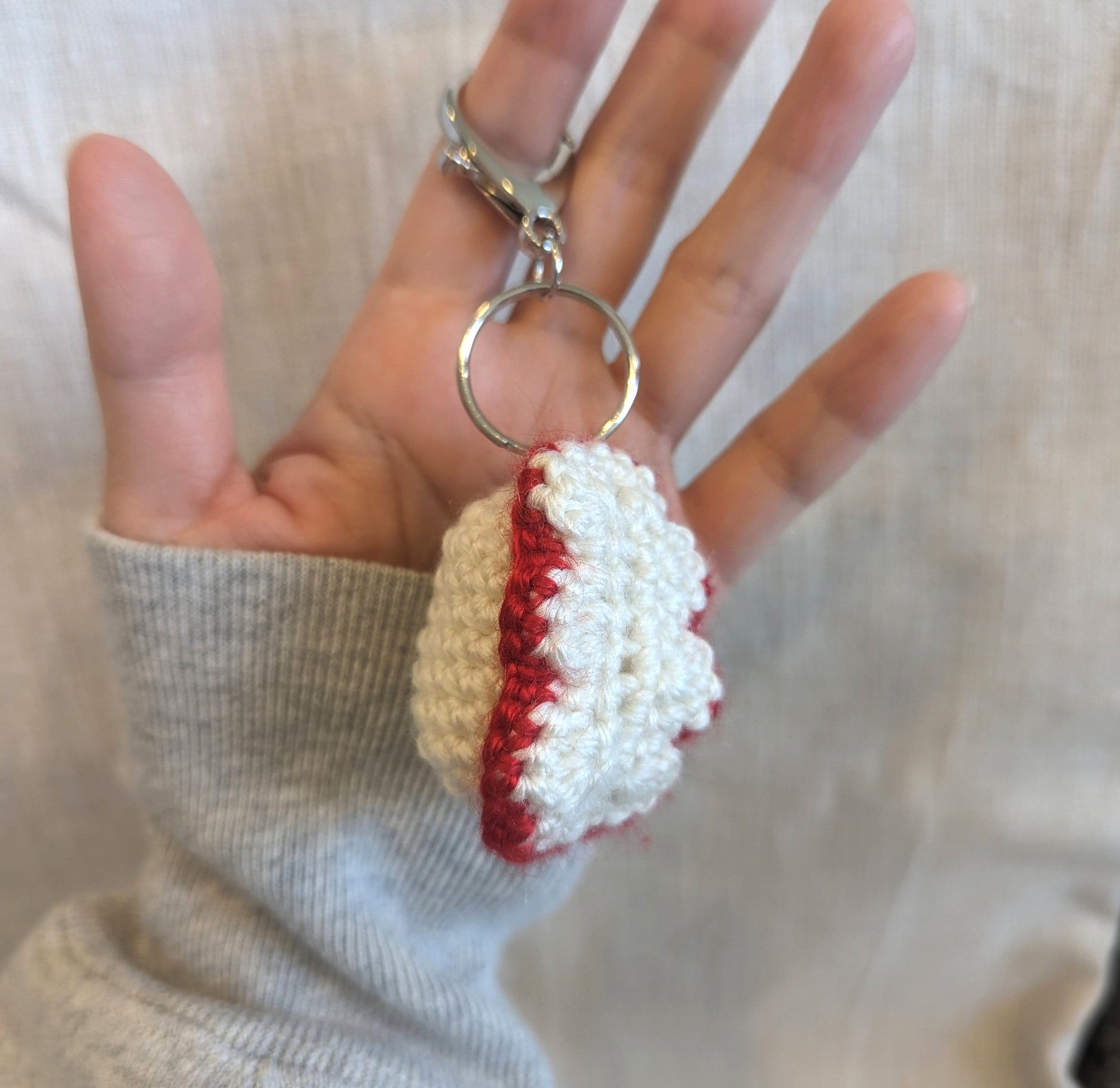 Sushi Keychain - Chubby Crochet Japanese Sushi & Onigiri Keychain ...