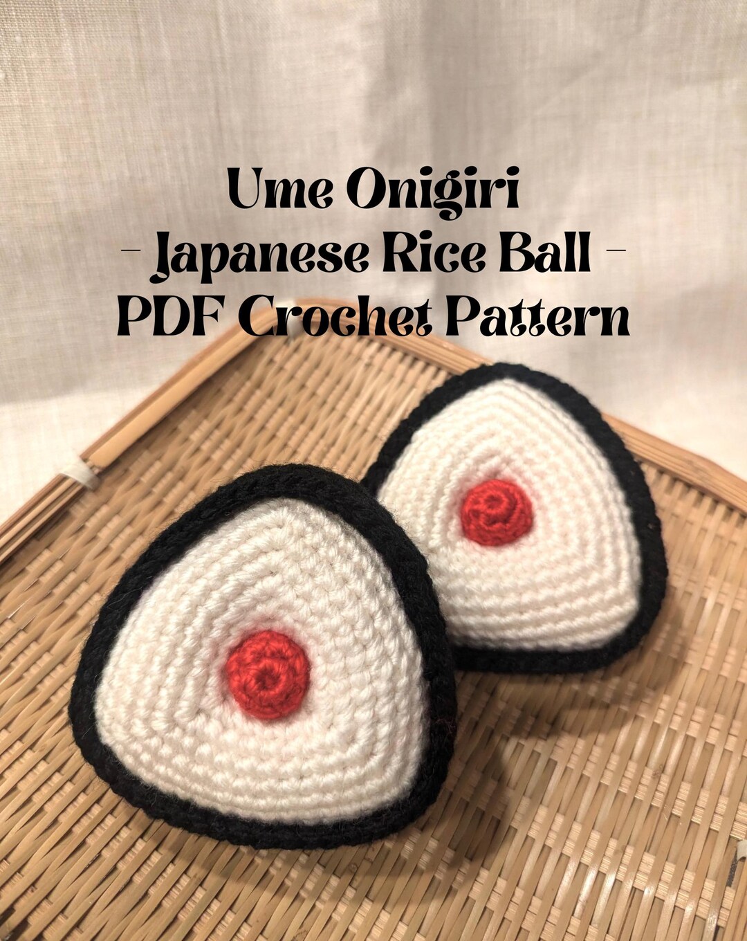 PDF: Ume (plum) ONIGIRI Crochet Pattern - Japanese Ume Rice Ball ...