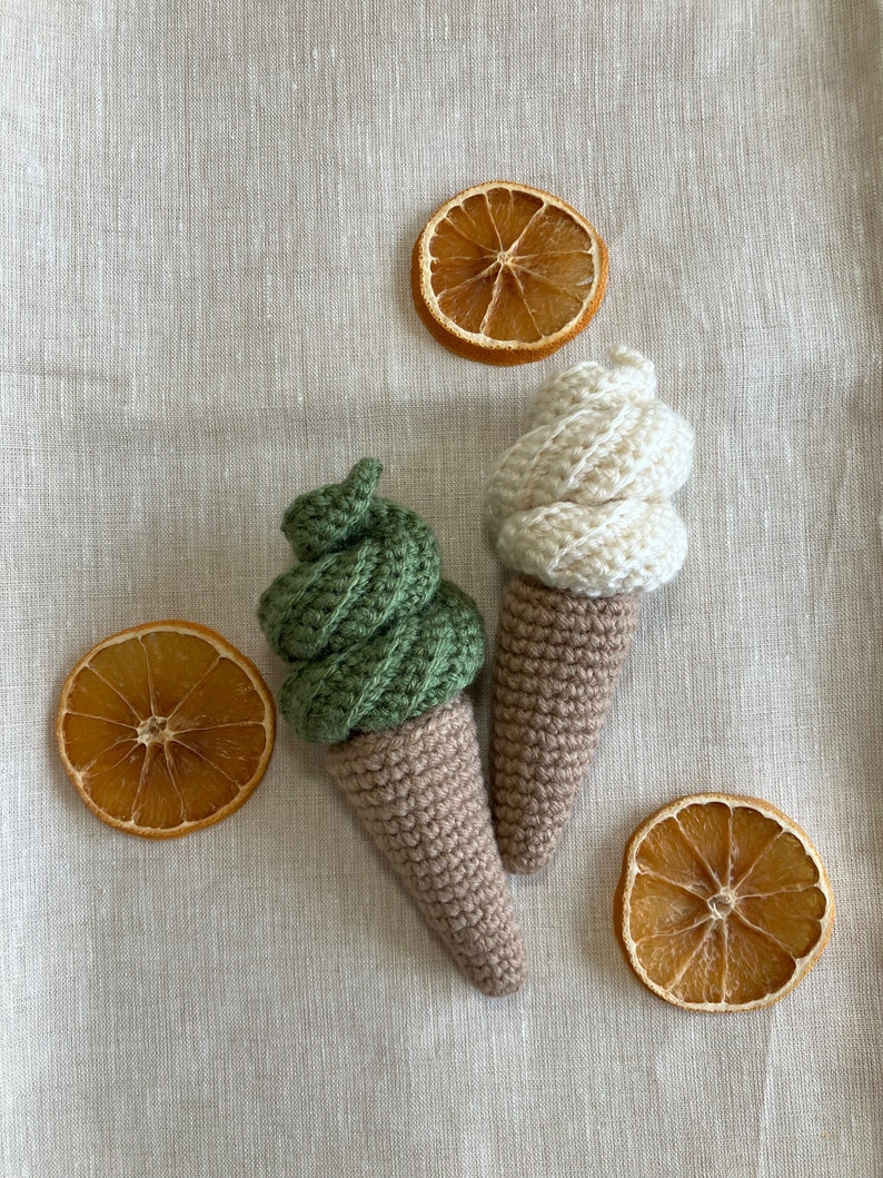 Crochet Ice Cream - Vanilla, Matcha, and Mix - Etsy