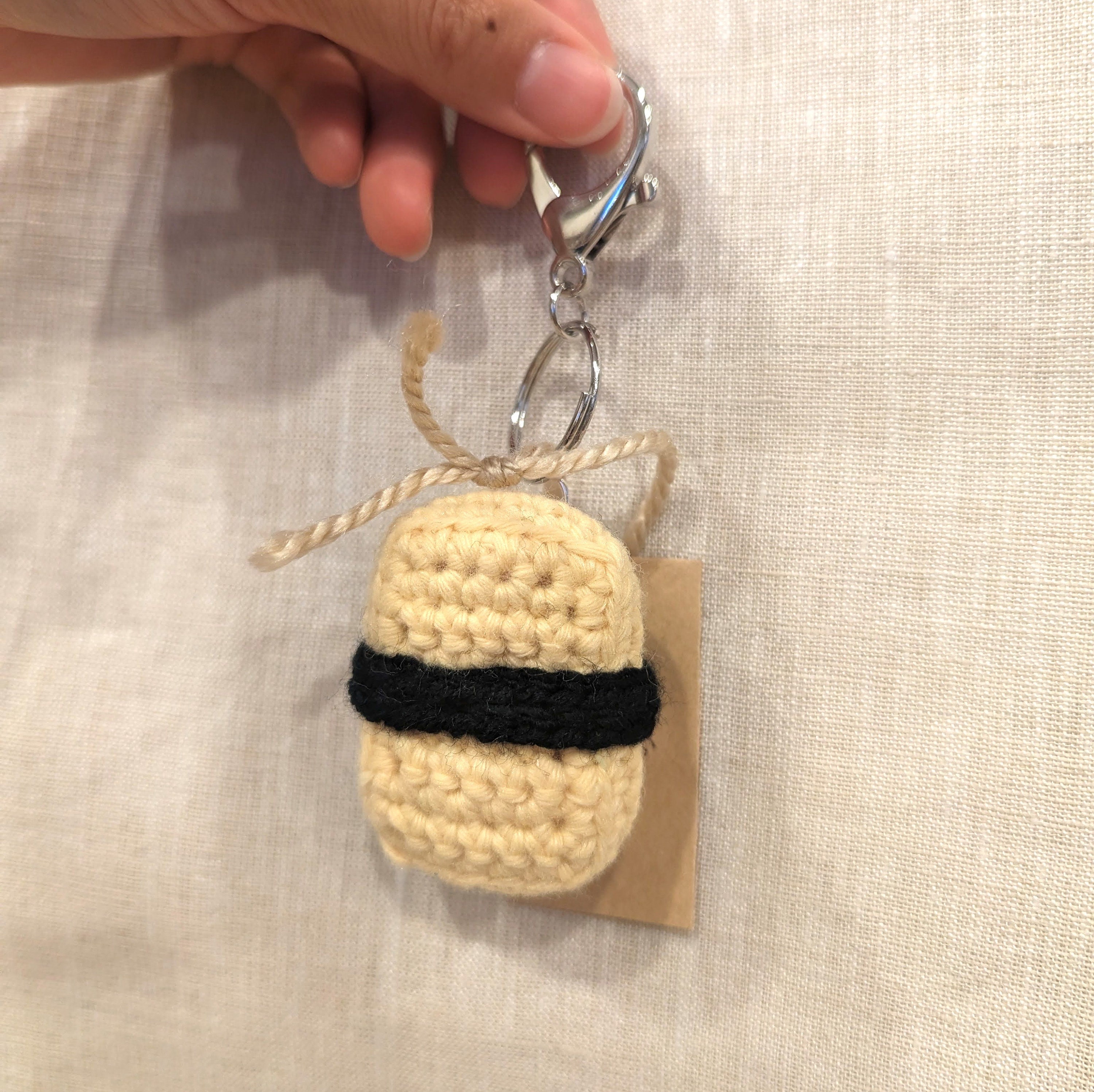 Sushi Keychain - Chubby Crochet Japanese Sushi & Onigiri Keychain ...