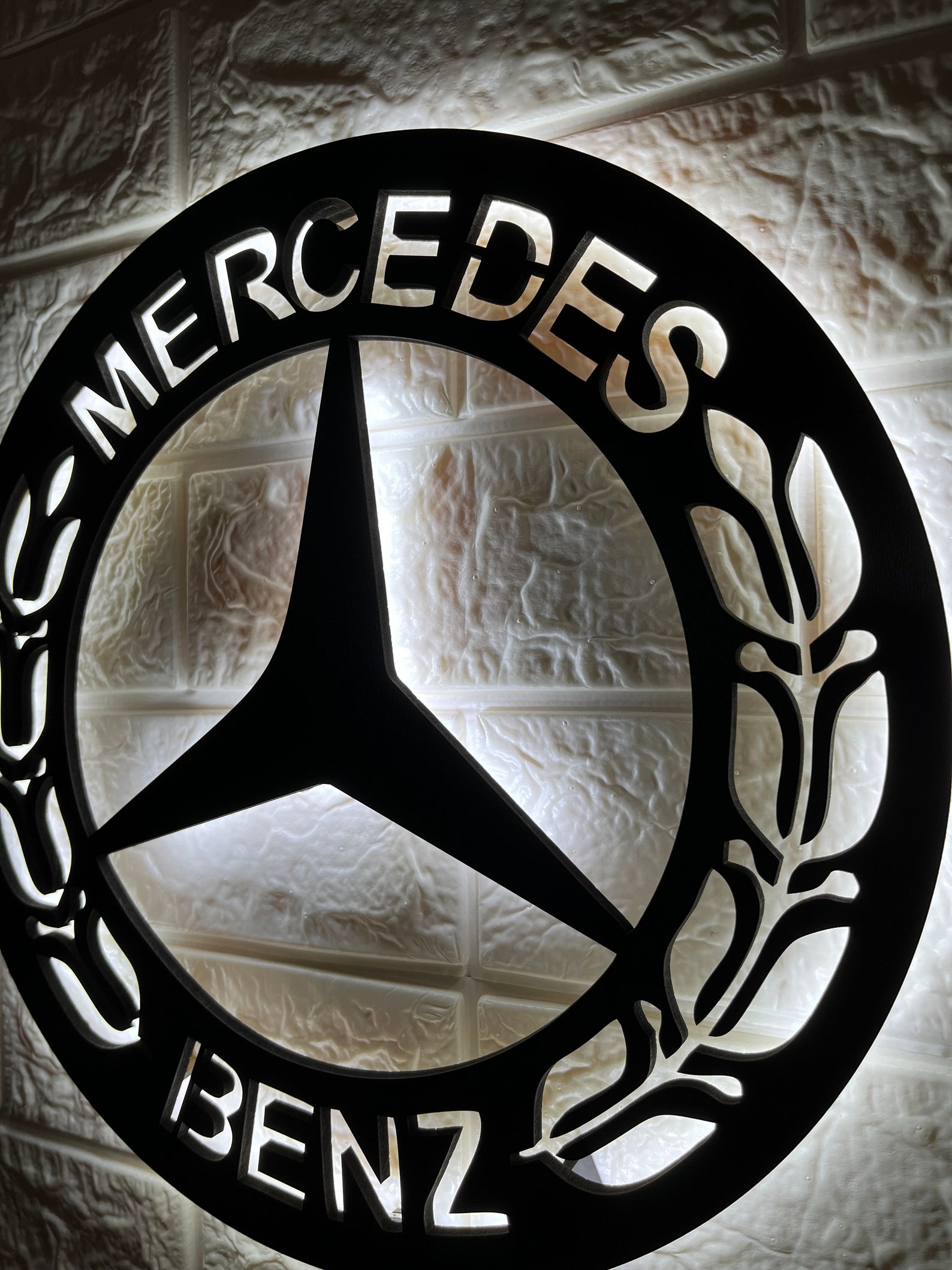 Mercedes Benz Mercedes Led Sign Lighted Wall Sign Mercedes - Etsy