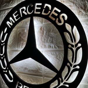 Mercedes Benz Mercedes Led Sign Lighted Wall Sign Mercedes - Etsy