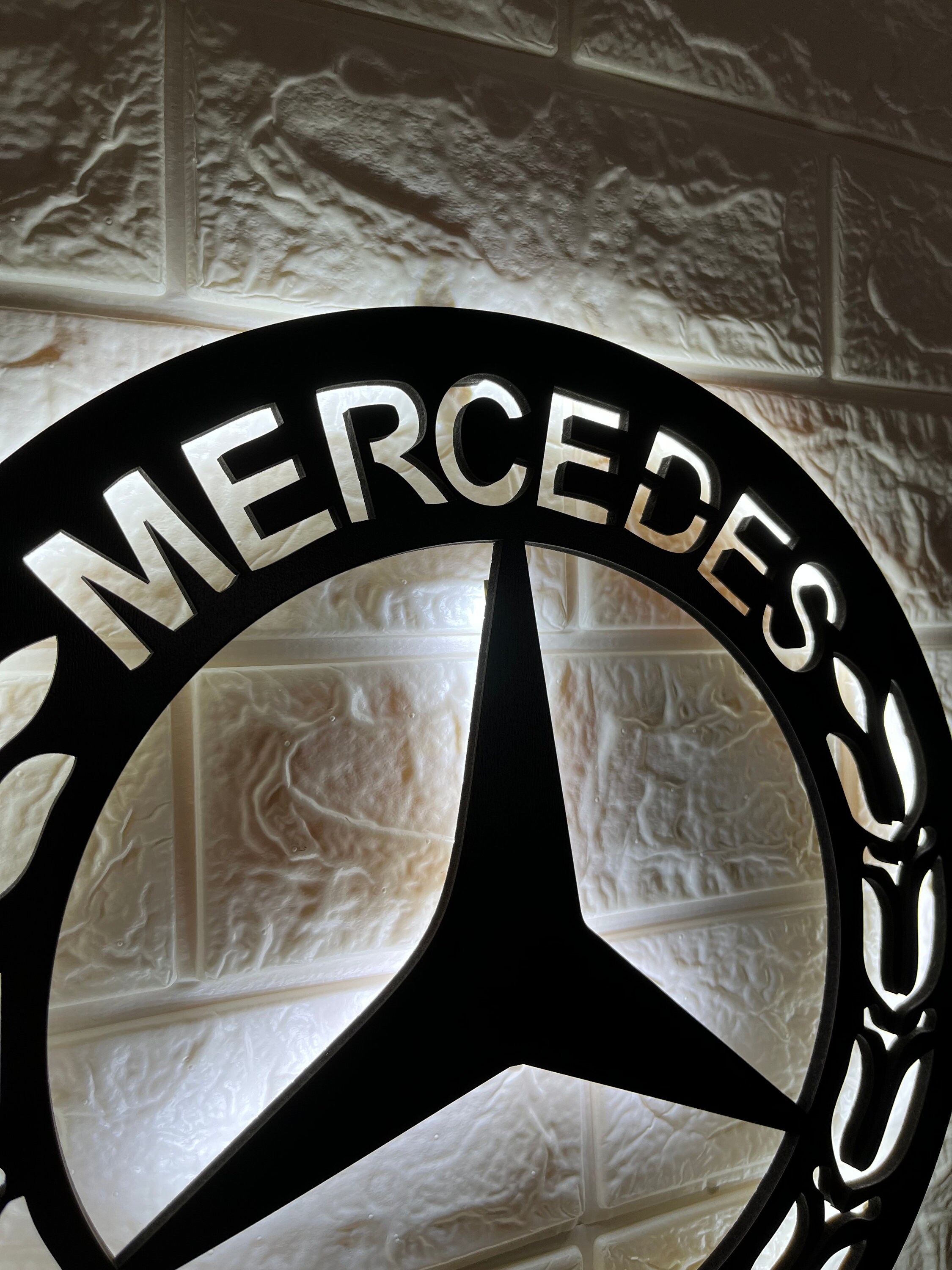 Mercedes Benz Mercedes Led Sign Lighted Wall Sign Mercedes - Etsy