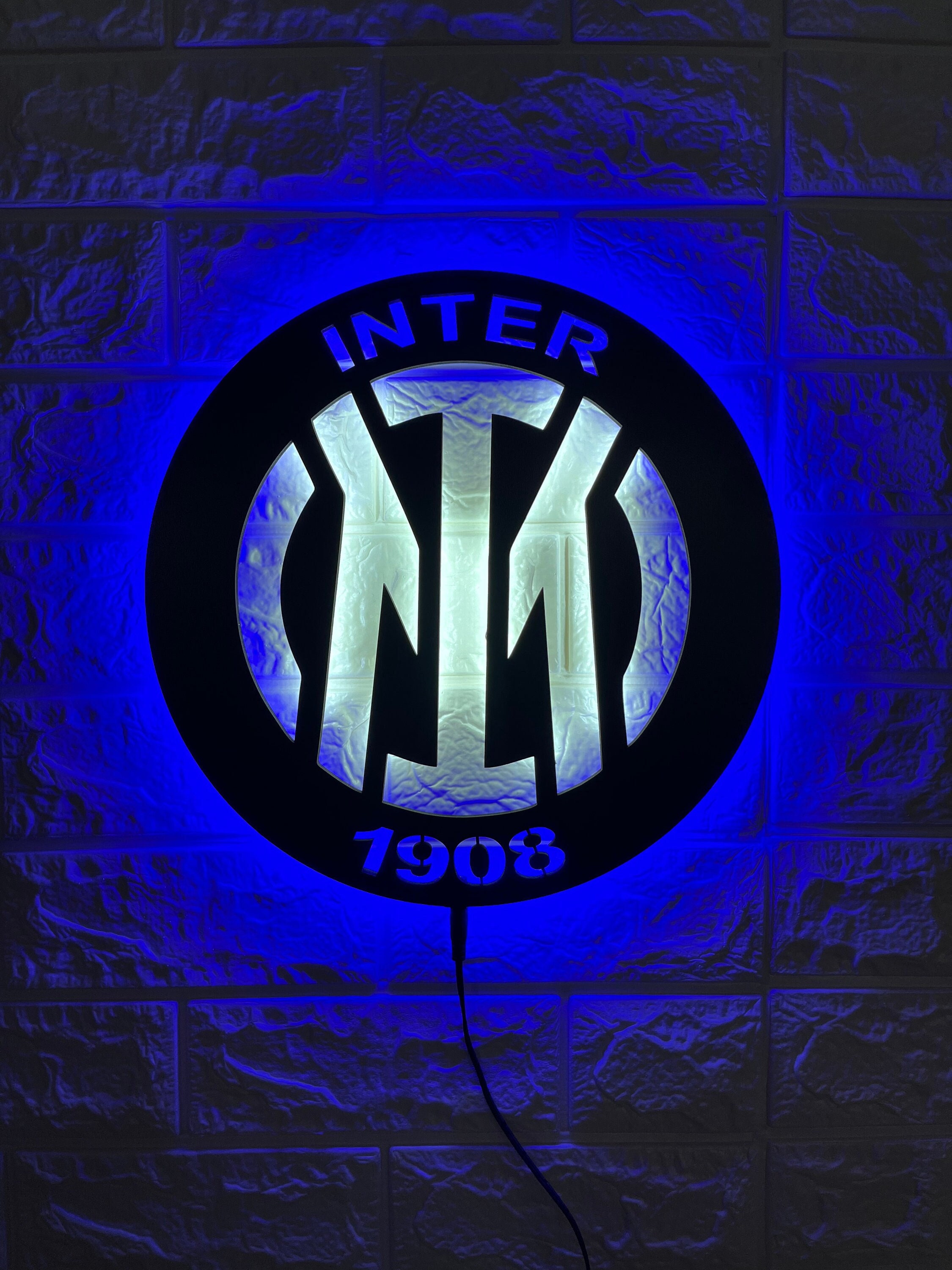 Milan Led Sign Inter Milan Wall Decor Seri A Lighted Wall - Etsy México