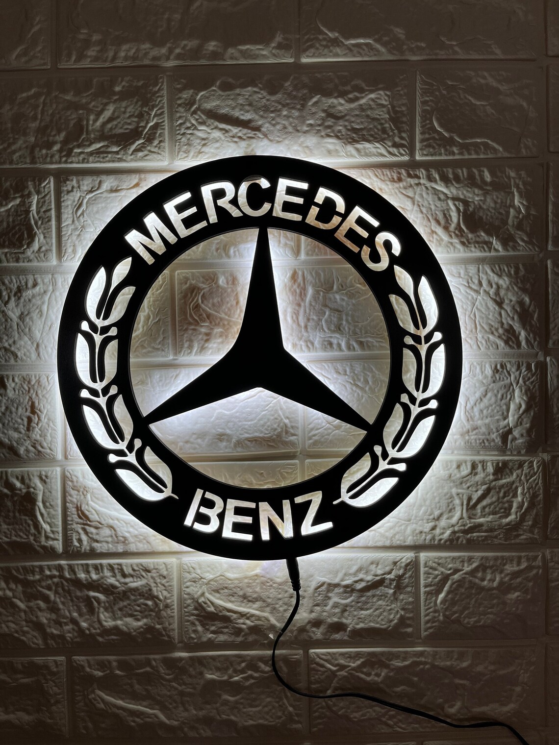 Mercedes Benz Mercedes Led Sign Lighted Wall Sign Mercedes - Etsy