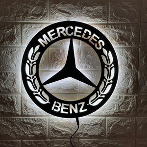 Mercedes Benz Mercedes Led Sign Lighted Wall Sign Mercedes - Etsy
