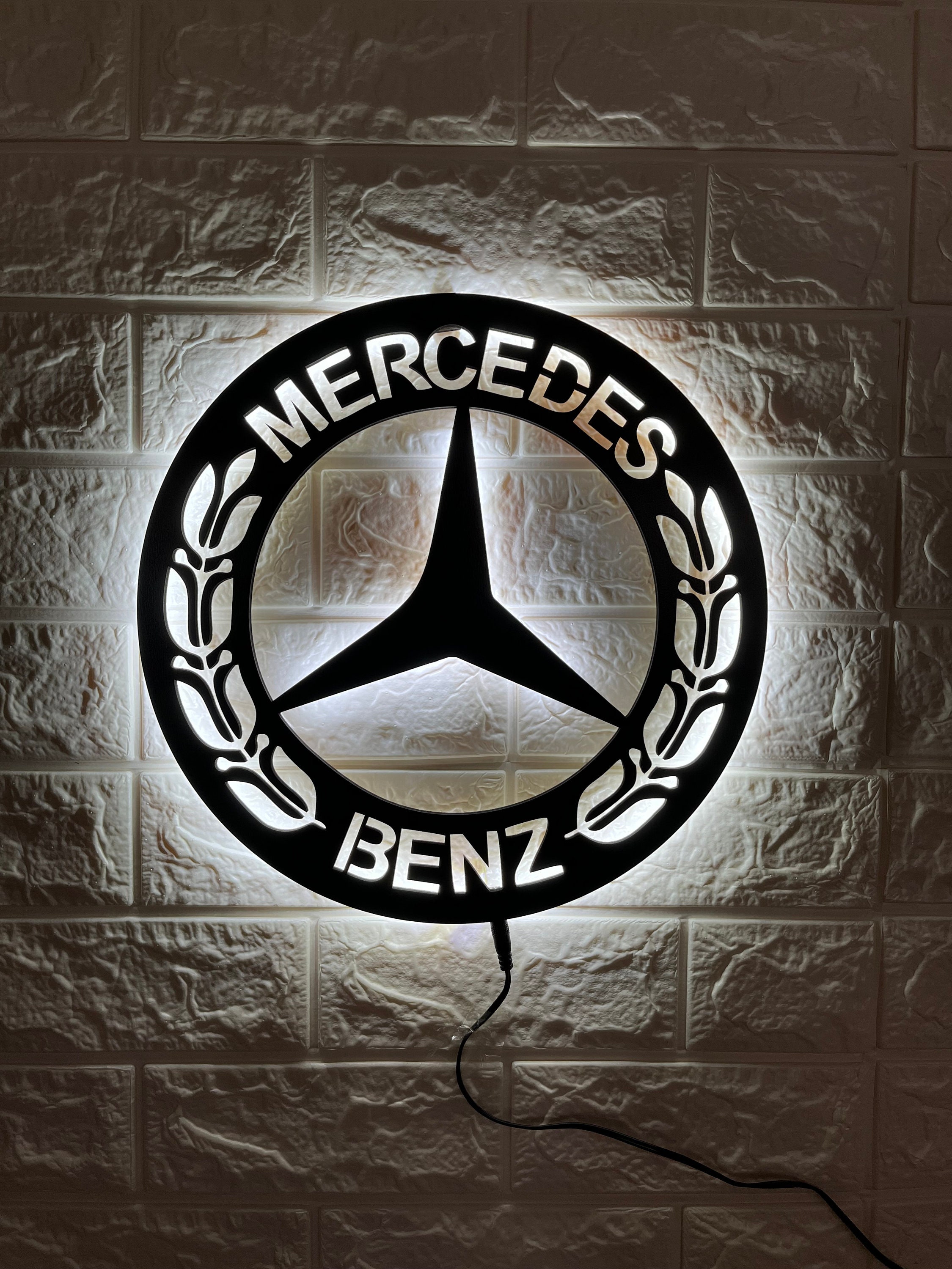 Mercedes Benz Mercedes Led Sign Lighted Wall Sign Mercedes - Etsy